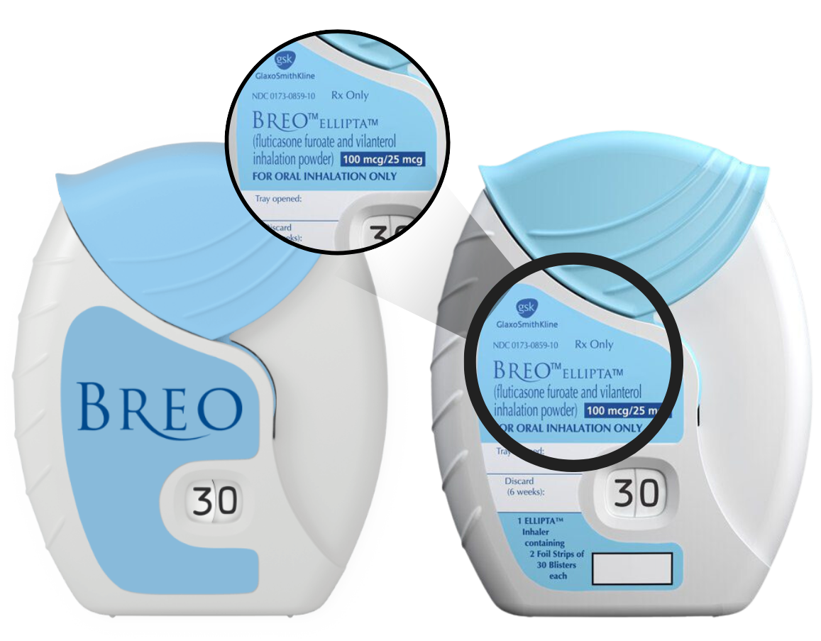 Mix-ups between five different inhalers that all include “Ellipta” as part of their brand names